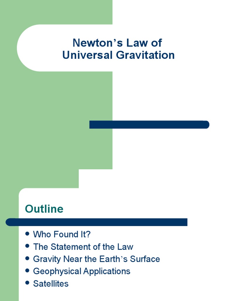 Newtons Laws of Gravitation | PDF | Technology & Engineering