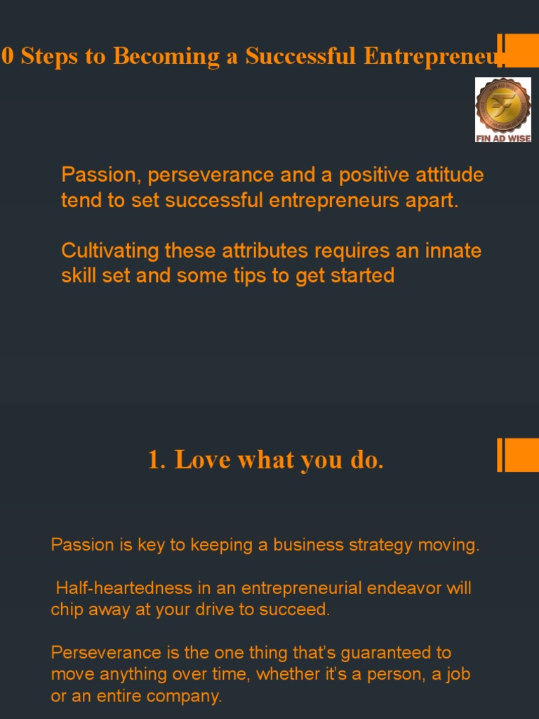 10 Steps To ENTREPRENEUR | PDF | Entrepreneurship | Economies
