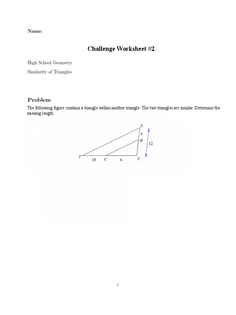 Challenge Worksheet 2 | PDF