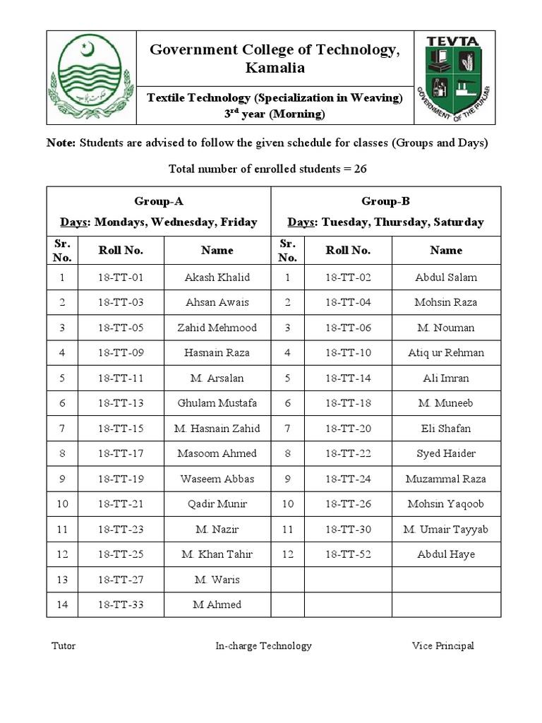 Student Group Formate | PDF