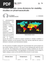 ICH Climatic Zones for Stability Studies | PDF | Temperate Climate ...