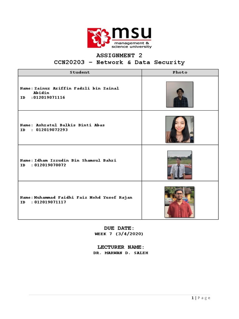Assignment 2 NDS REPORT | Download Free PDF | Encryption | Computer Network