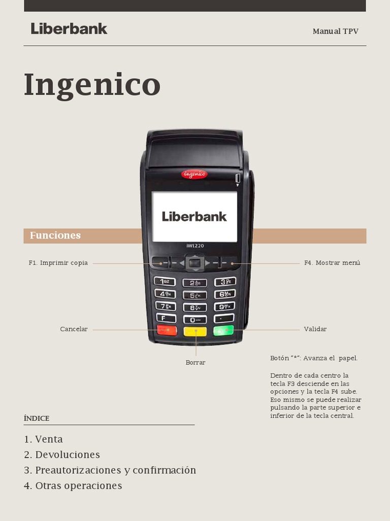 Manual TPV INGENICO | PDF | Emv | Bancario
