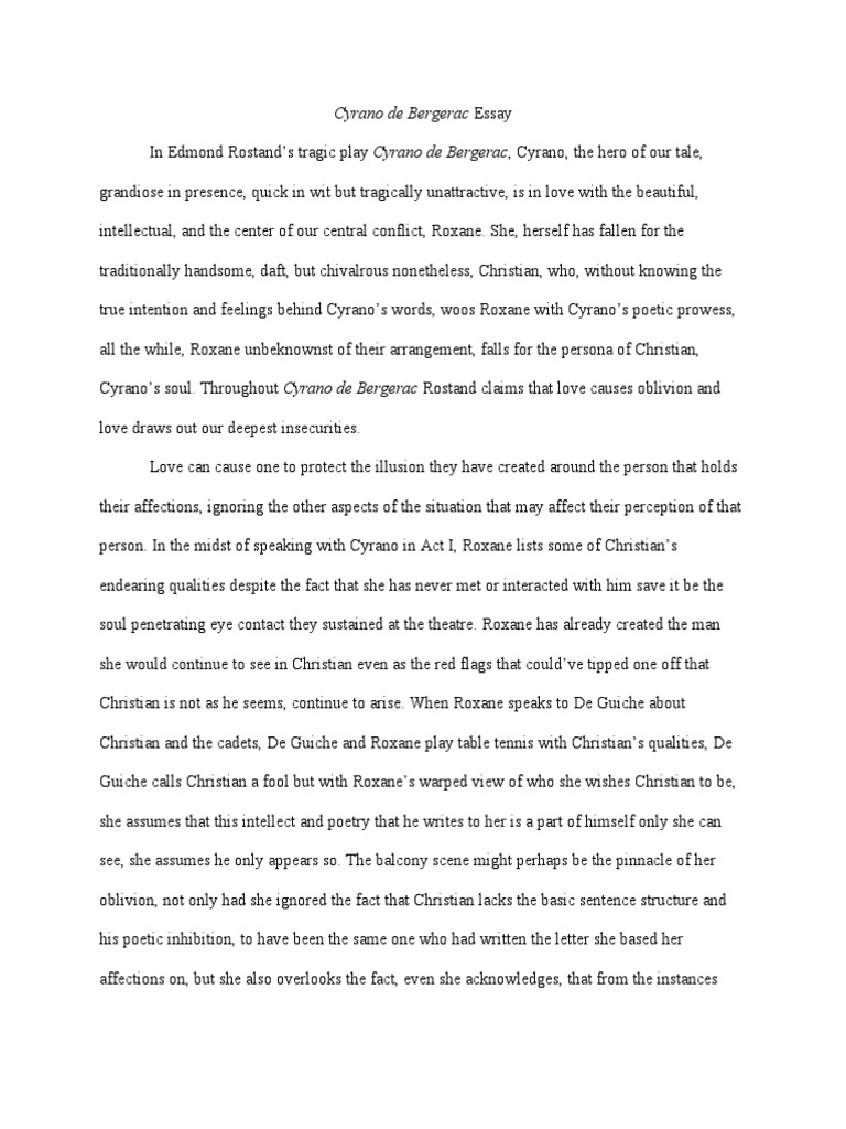 Cyrano de Bergerac: Love's Illusions | PDF | Philosophy | Poetry