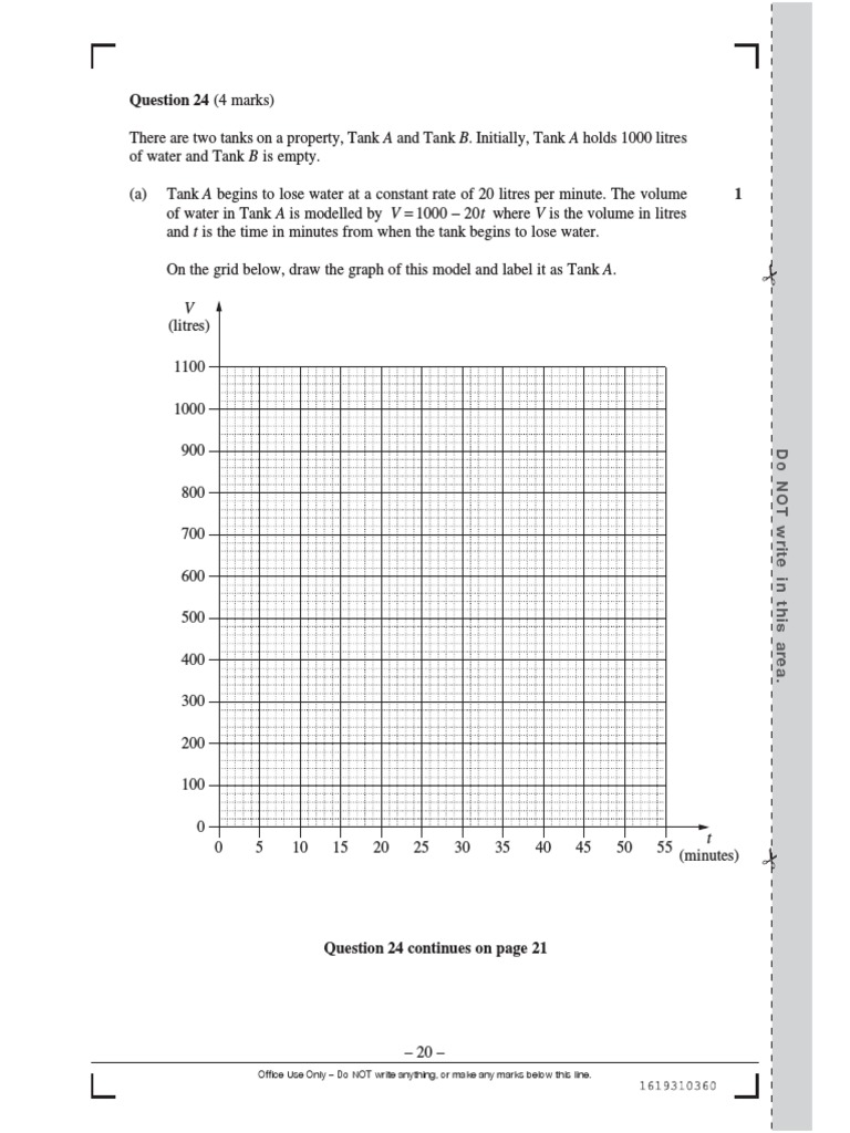 HSC Maths Questions 2020 | PDF | Volume | Regression Analysis