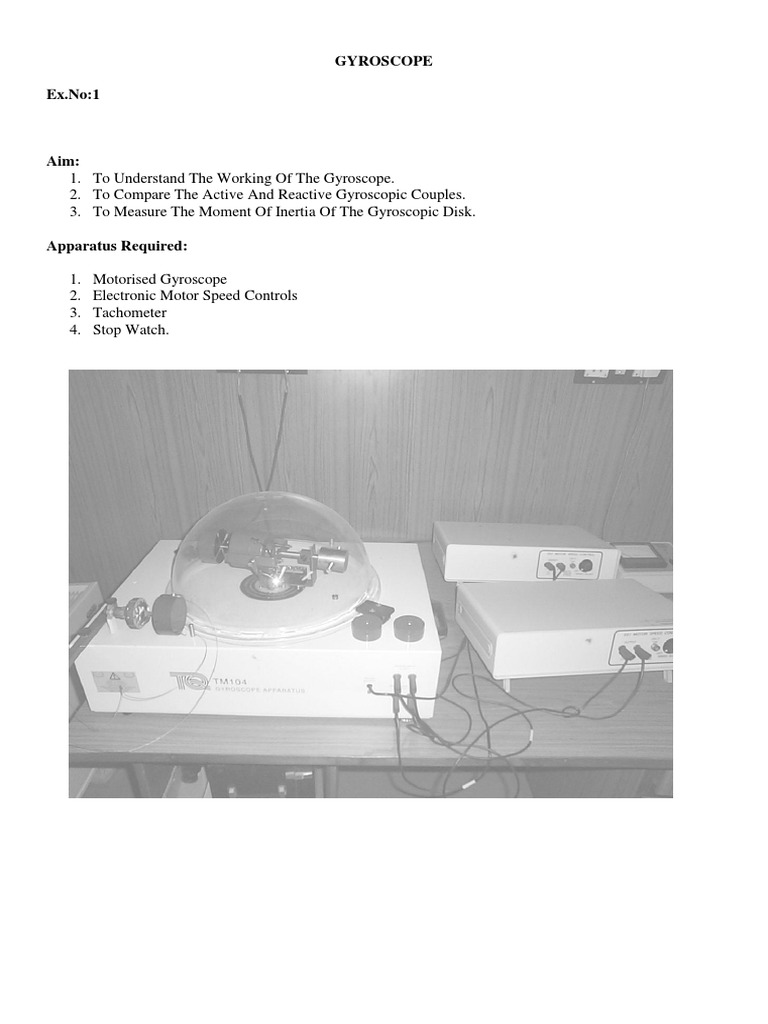 Gyroscope | PDF | Rotation Around A Fixed Axis | Gyroscope