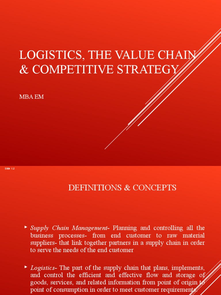 Week-3-Part B - Logistic Energy Value Chain | PDF | Logistics | Supply ...