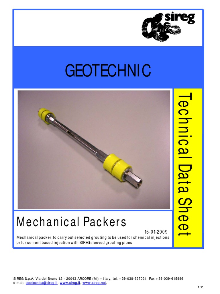 Mechanical Packer 15-01-09 | PDF | Materials | Building Engineering