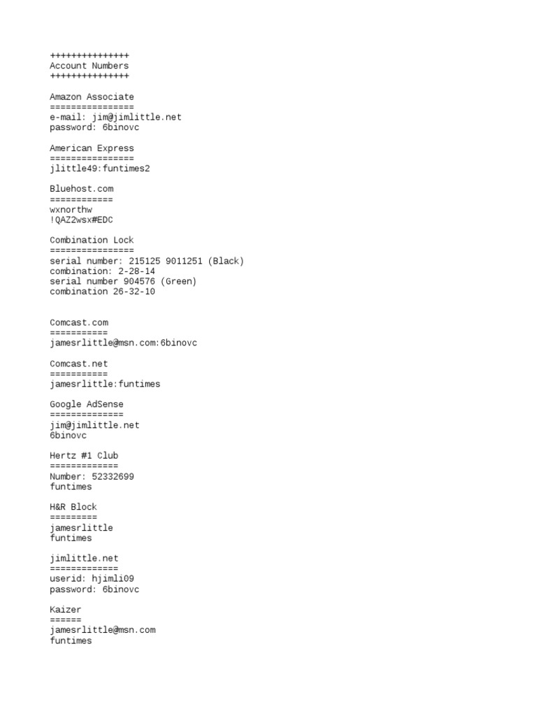 Account Numbers1 | PDF