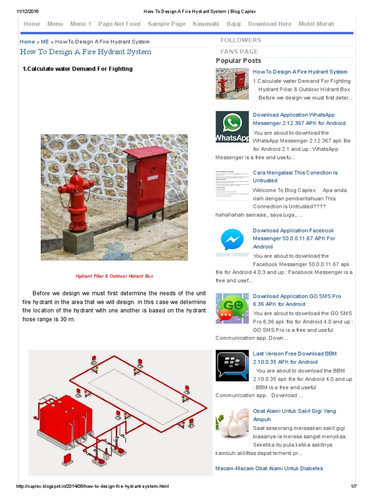 How To Design A Fire Hydrant System - Blog Caplex PDF | PDF