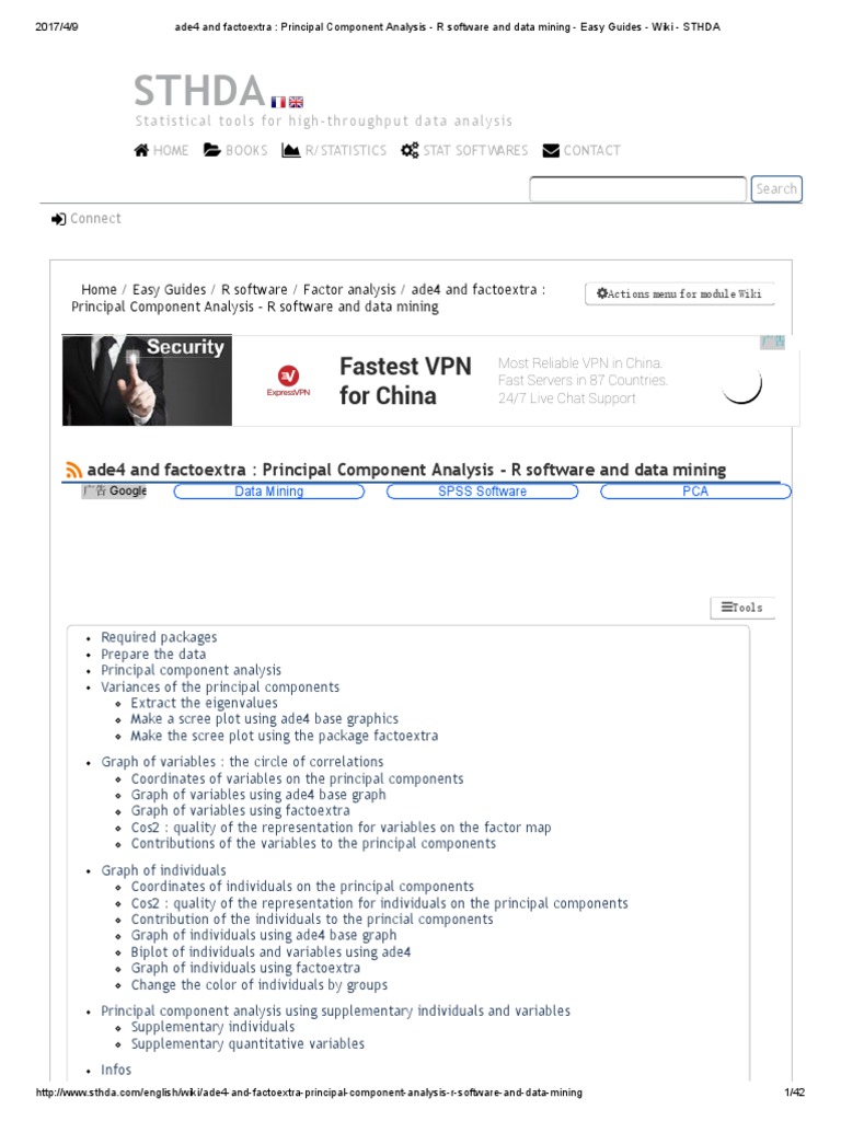 PCA with ade4 and factoextra in R | PDF | Principal Component Analysis ...