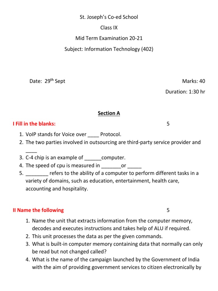 IT Class 9 | PDF | Information | Internet