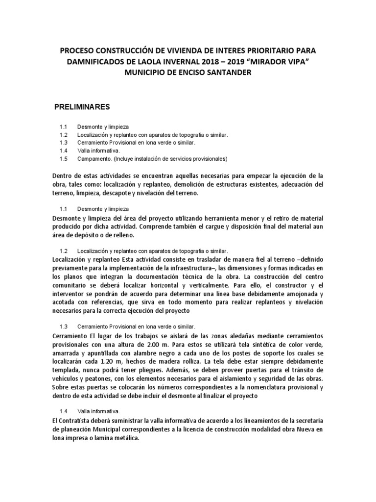 Proceso Constructivo | PDF | Fundación (Ingeniería) | Hormigón