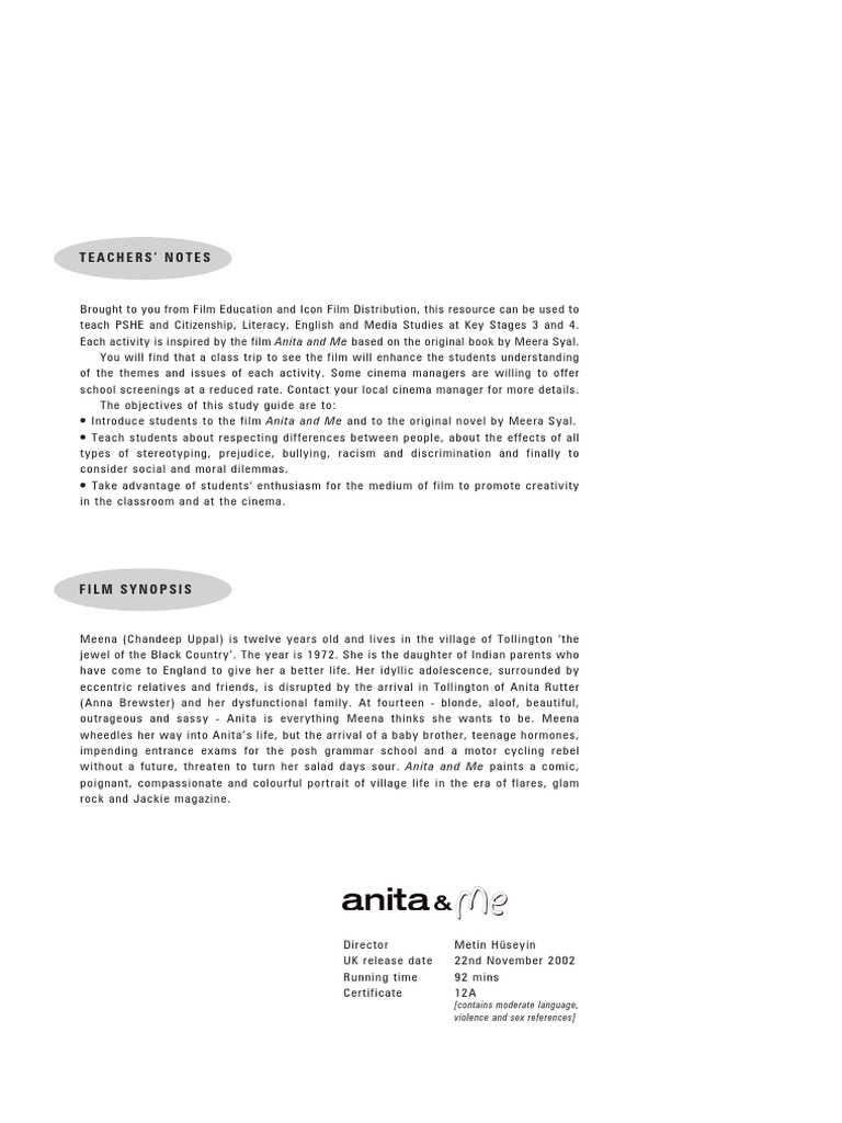 Teachers' Notes: (Contains Moderate Language, Violence and Sex ...