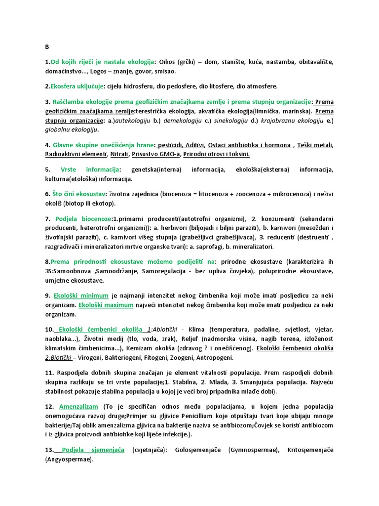 Prirodoslovlje Kolokviji | PDF