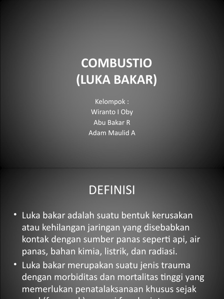 Penanganan Luka Bakar (Combustio) | PDF