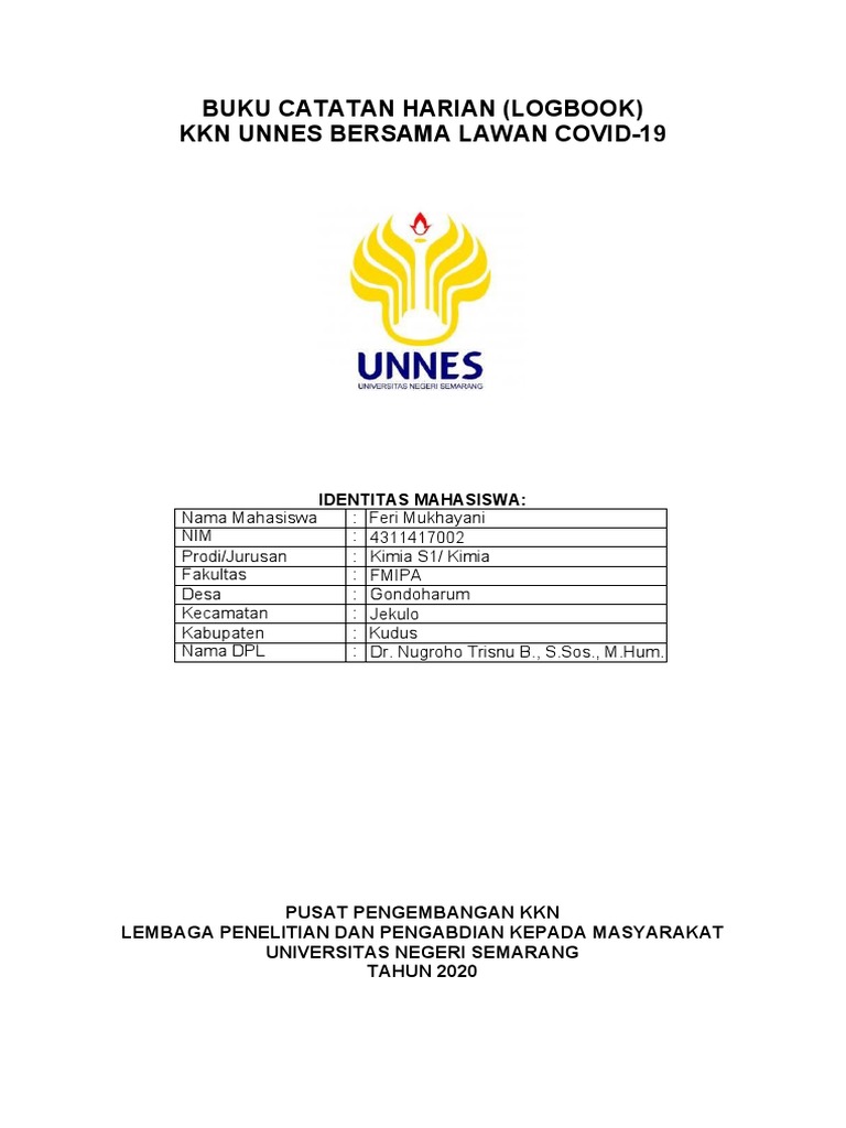 Logbook KKN UNNES Bersama Lawan Covid-19 | PDF