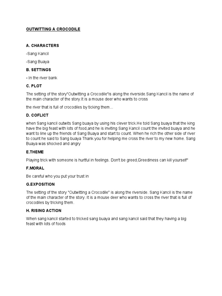 OUTWITTING A CROCODILE