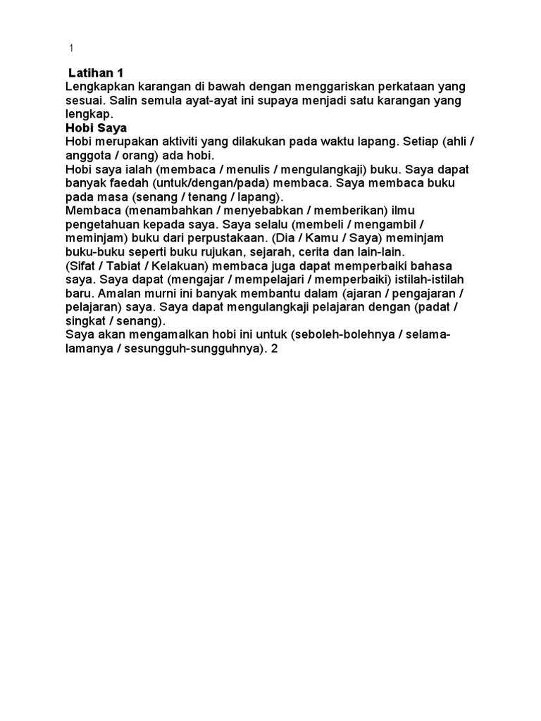 BM Latihan Karangan PKP | PDF