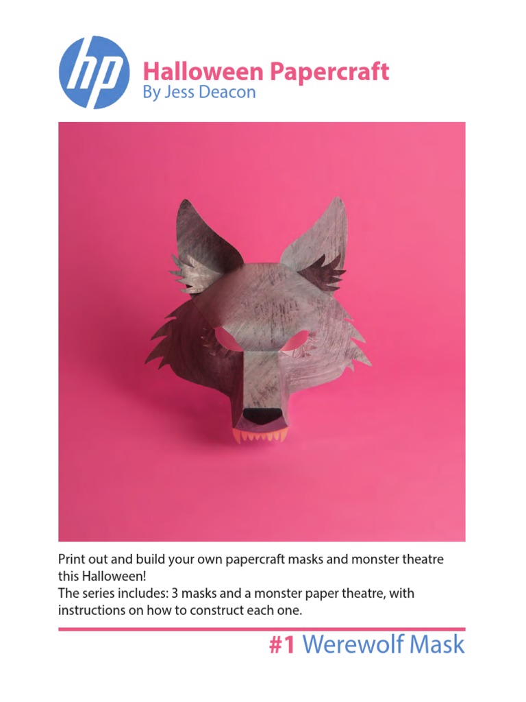 Halloween Papercraft: Werewolf Mask | PDF