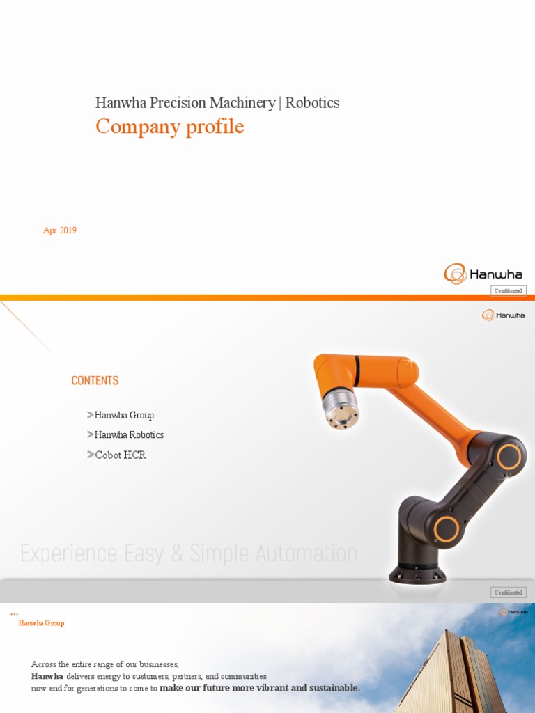 Company Profile: Hanwha Precision Machinery - Robotics | PDF | Robot ...