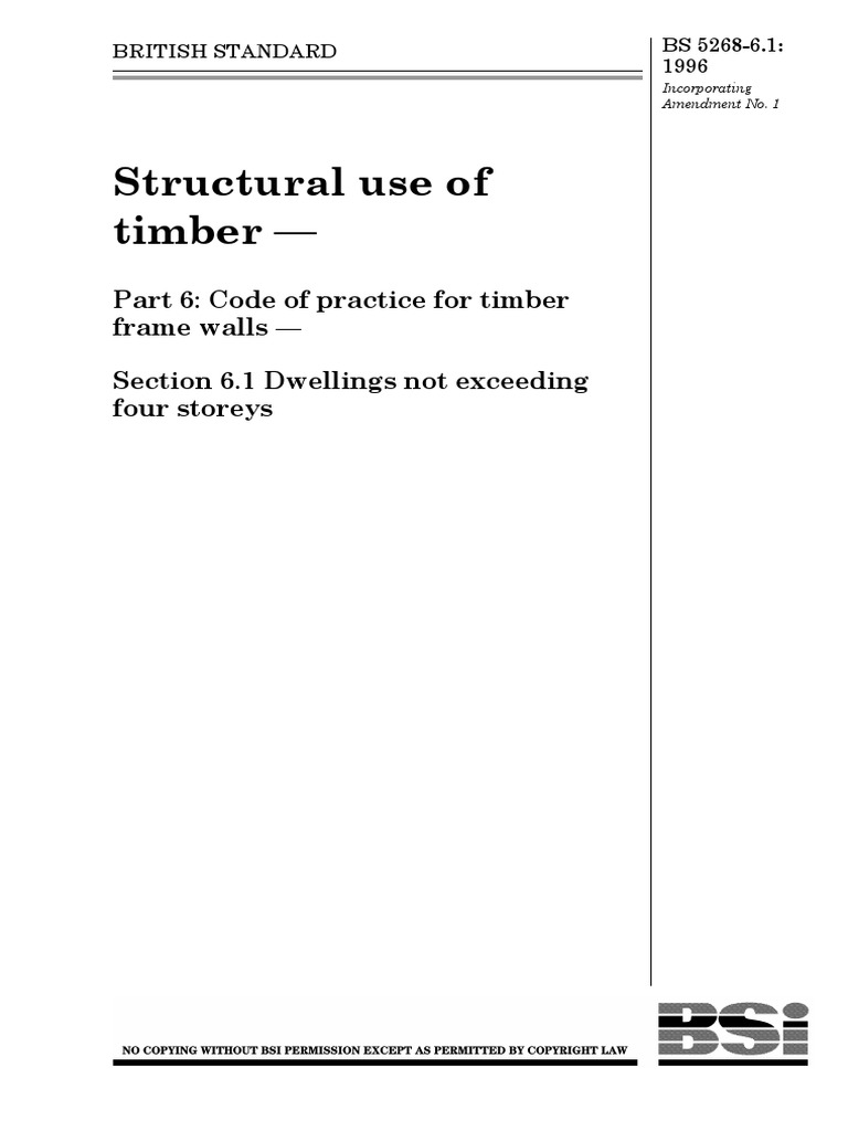 BS-5268-Use of Timber Part-6-Sec-6-1 PDF | PDF | Framing (Construction ...