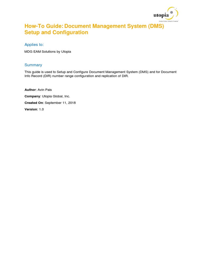 How To Guide Setup And Configure Document Management Pdf Pdf