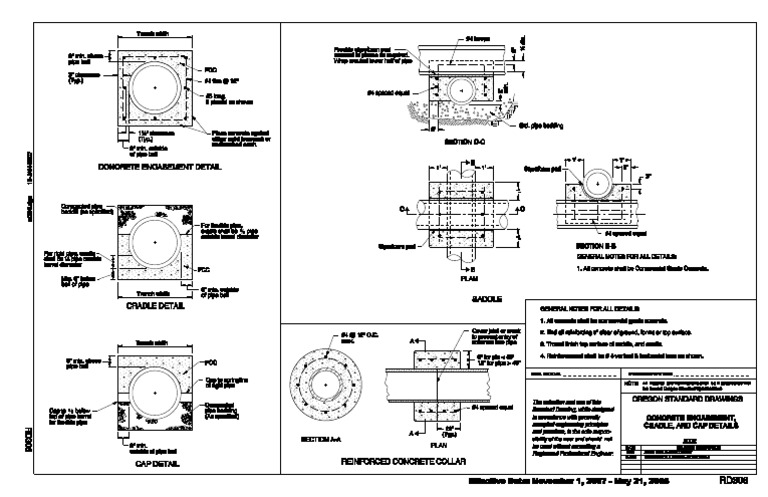 Concrete Encasement & Cradle Details | PDF | Pipe (Fluid Conveyance ...