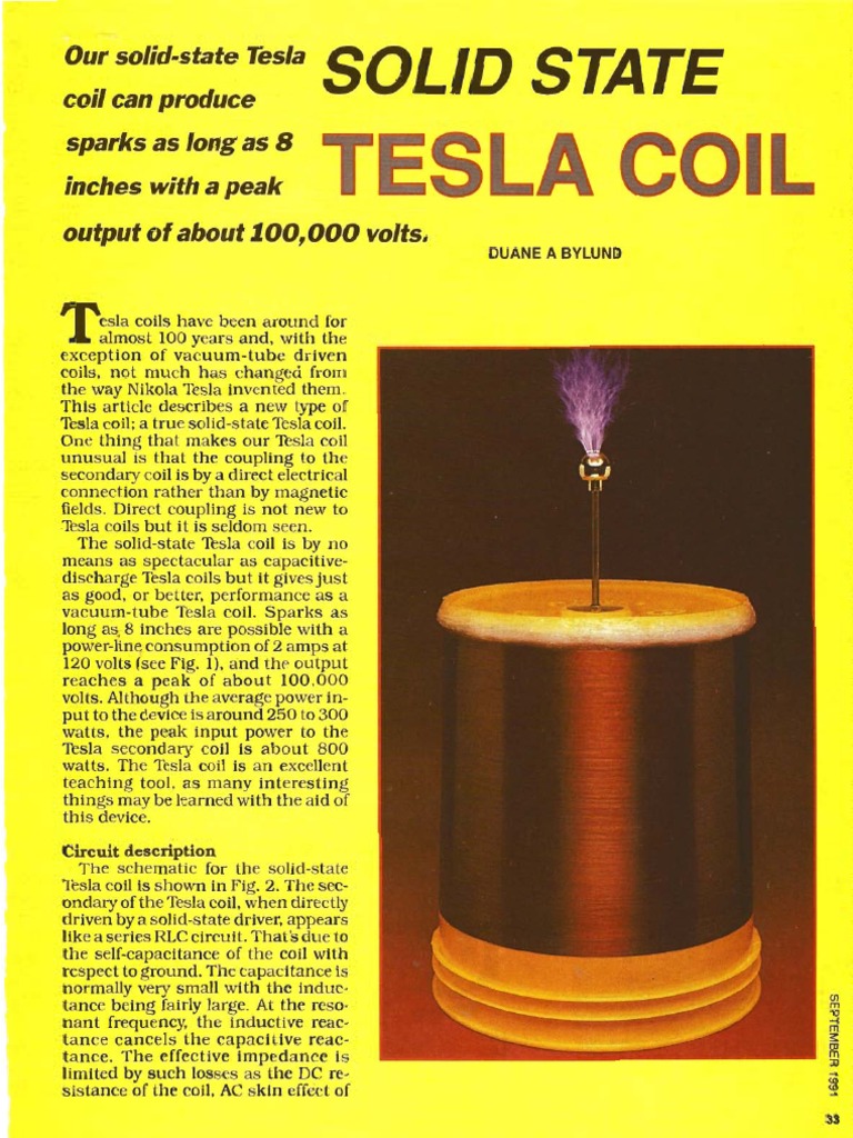 Solid State Tesla Coil