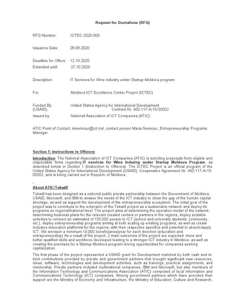 Request For Quotations - Wine - Last | PDF | Wine Tasting | Startup Company