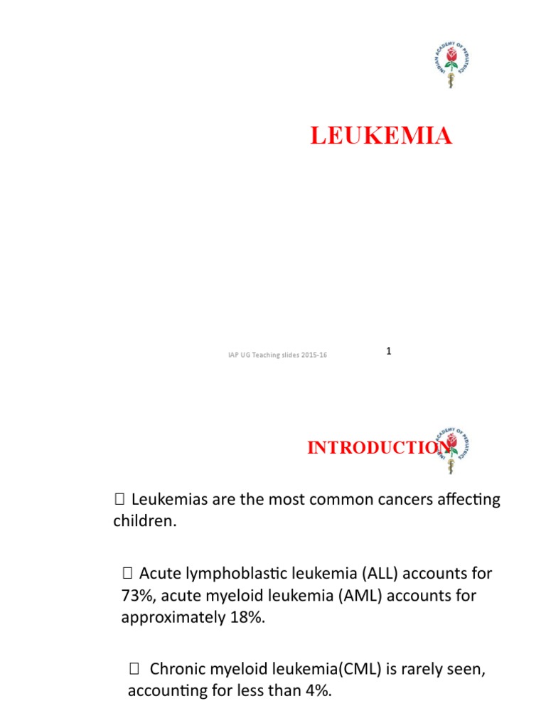 Leukemia: IAP UG Teaching Slides 2015-16 | PDF | Leukemia | Cancer