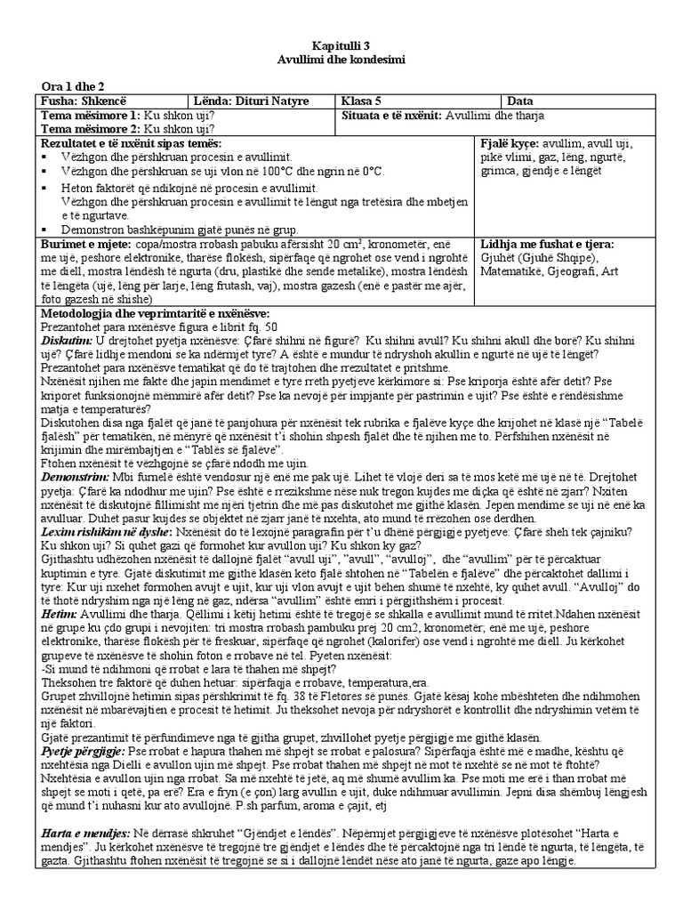 Kreu 3 - Avullimi Dhe Kondesimi | PDF