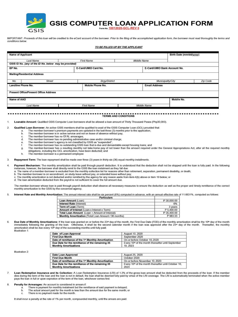 Government Employee Loan Details | PDF