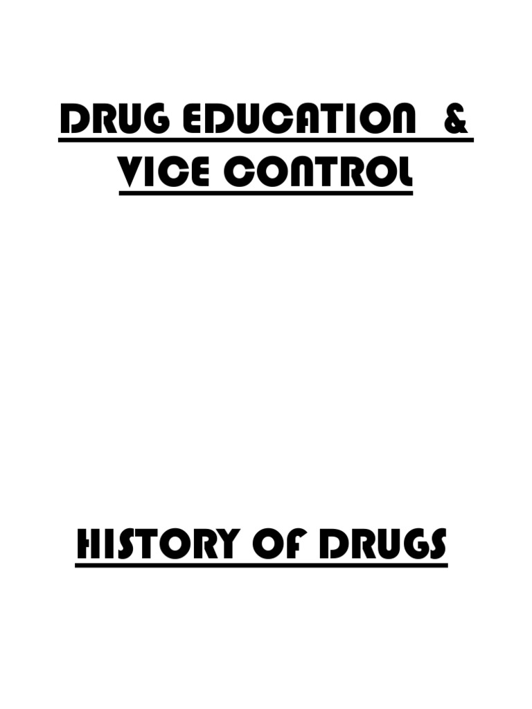 History of Drugs | Download Free PDF | Recreational Drug Use | Illegal ...