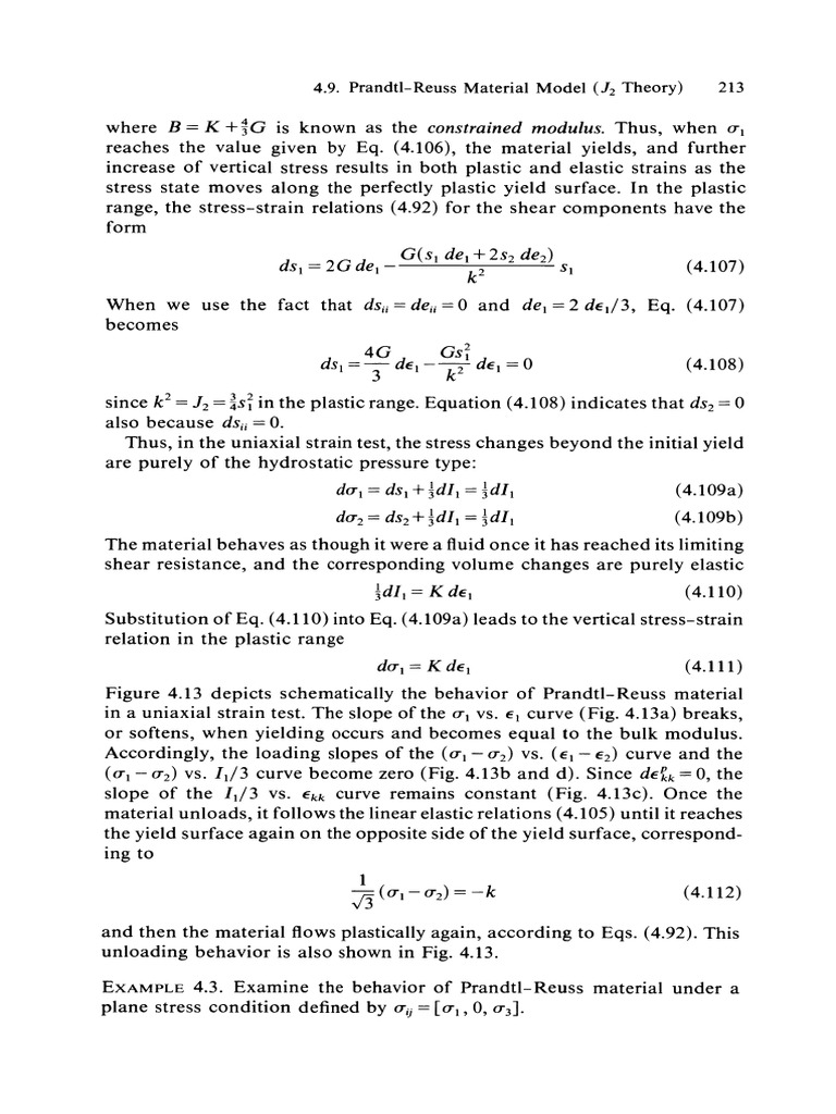 B K Constrained Modulus.: 4.9. Prandtl-Reuss Material Model (12 Theory ...