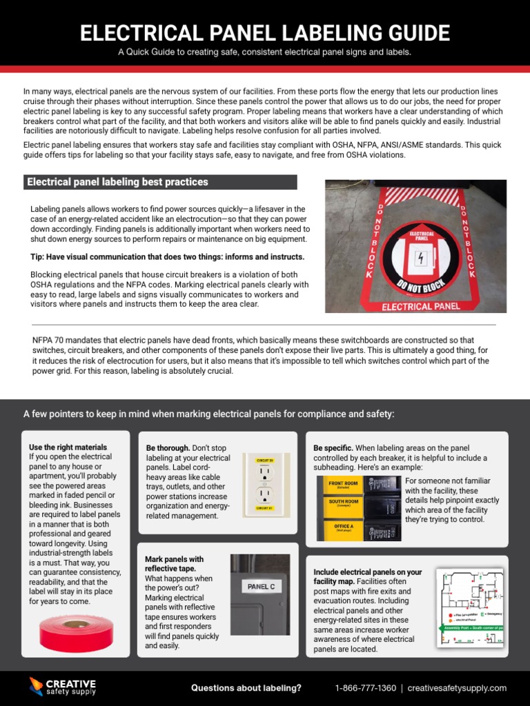 Electrical Panel Labeling Best Practices | Download Free PDF ...