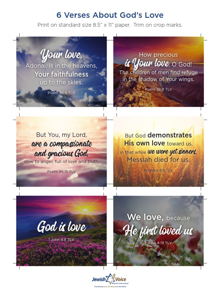 God's Love Printable Scripture Cards | PDF