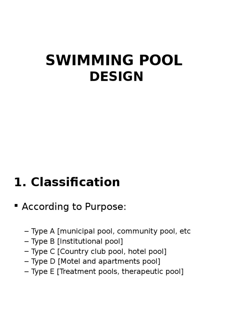 Guidelines and Considerations for Designing Swimming Pools of Various Types, Sizes, and ...