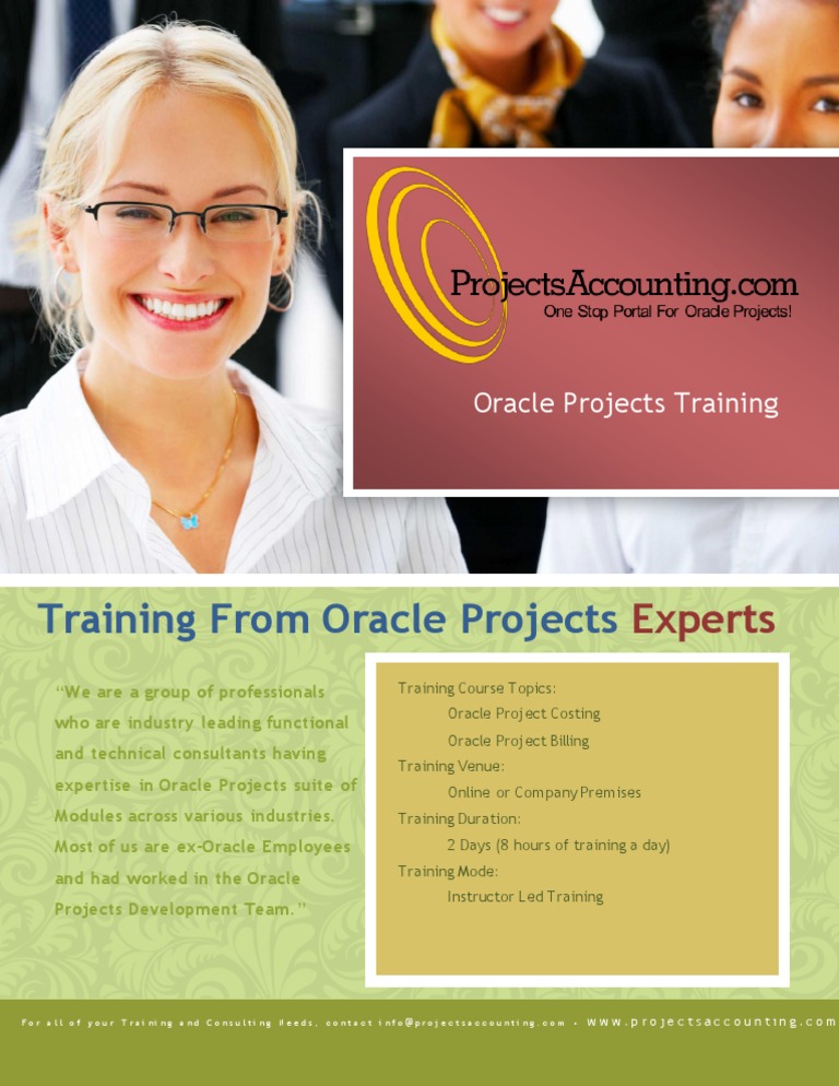 Oracle Projects Training Flyer | PDF