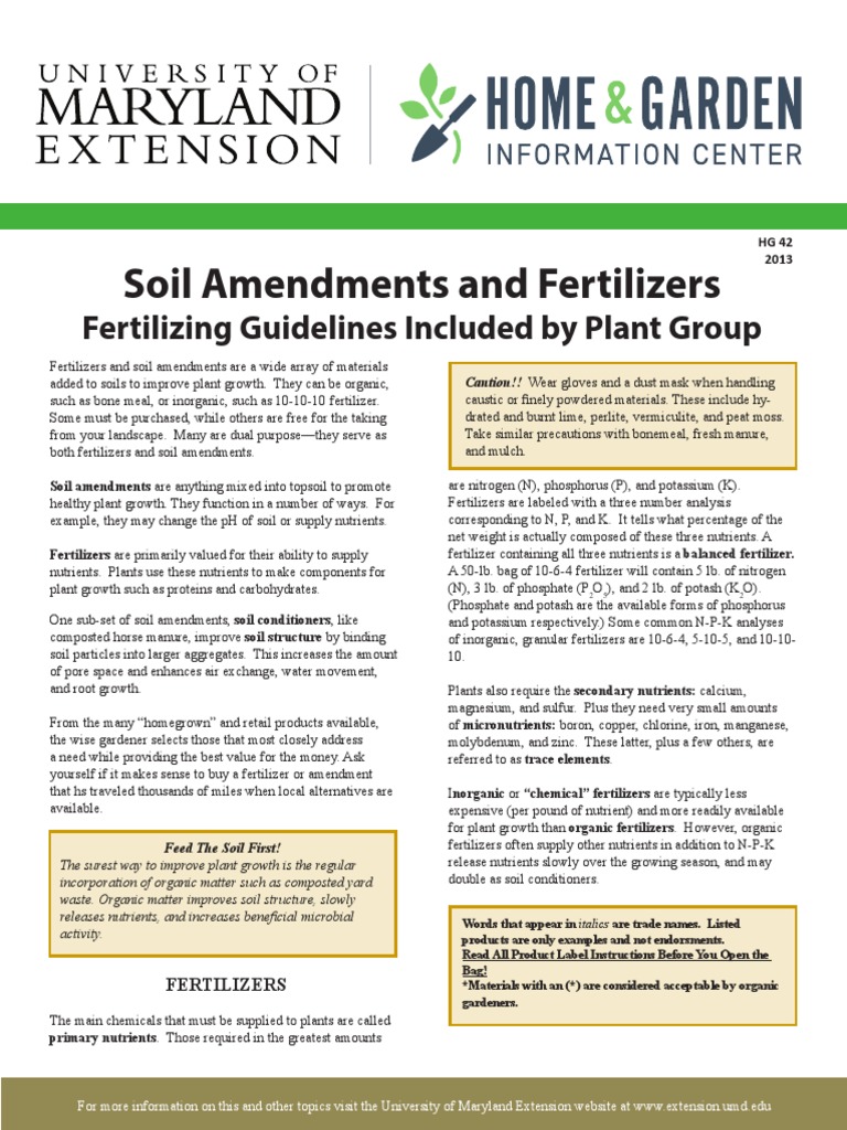 Soil Amendments and Fertilizers 2 | PDF | Fertilizer | Soil