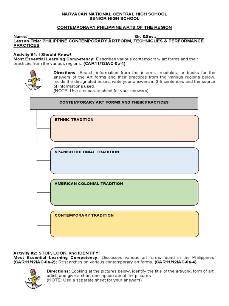 Contemporary Art Forms and Their Practices | PDF | Learning | Cognition