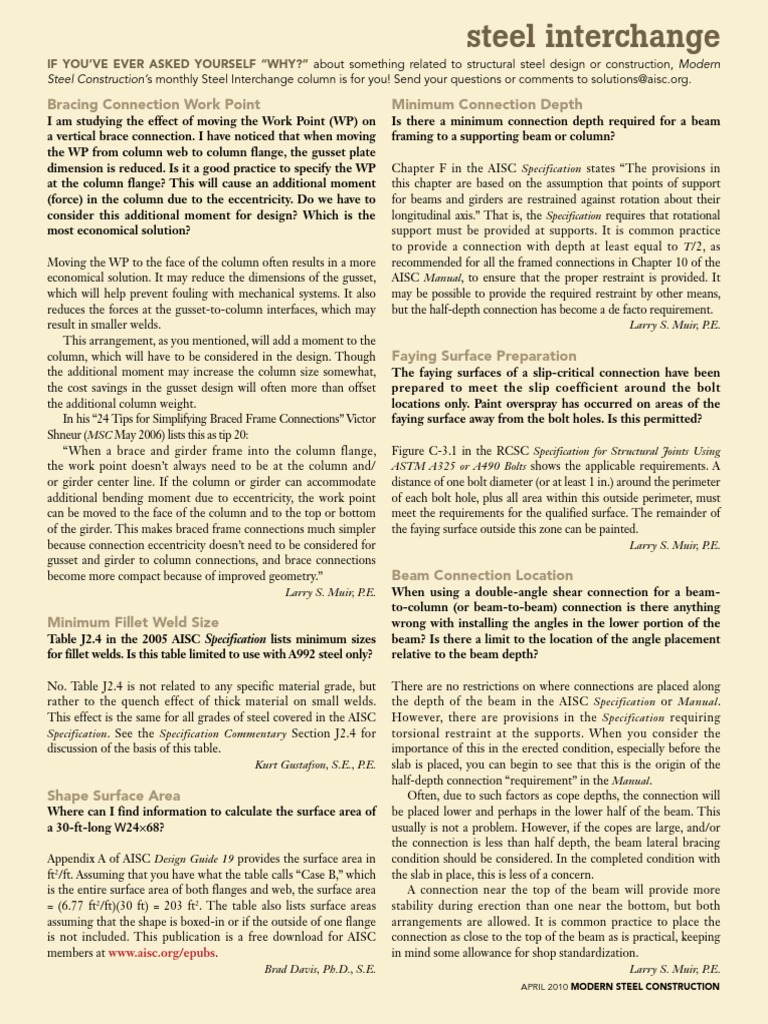 Bracing Connection Work Point PDF | PDF | Beam (Structure) | Screw