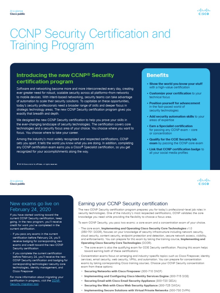 CCNP Security Certification and Training Program | PDF | Cisco Systems ...