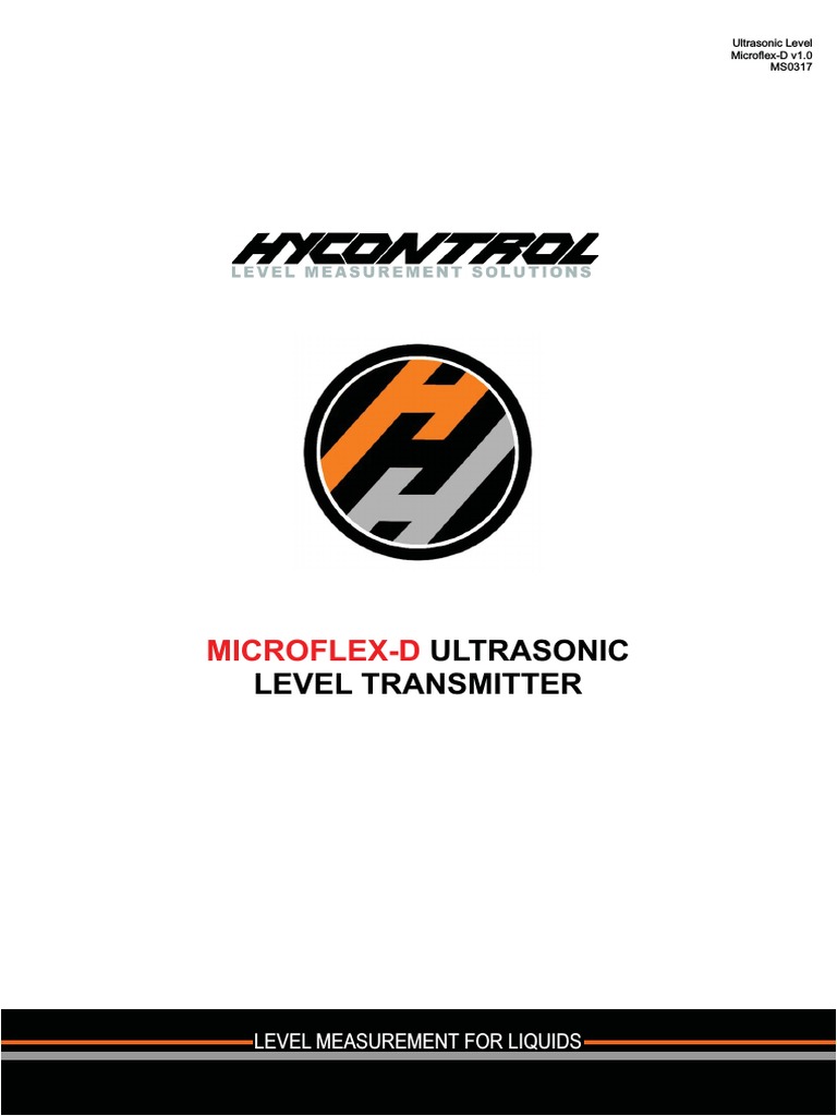 Microflex D Ultrasonic Level Transmitter Pdf Electrical