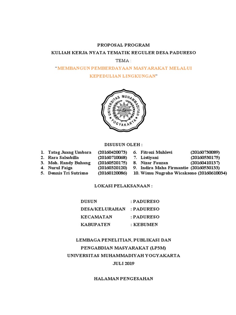 Proposal Program KKN 096 | PDF | Sains & Matematika