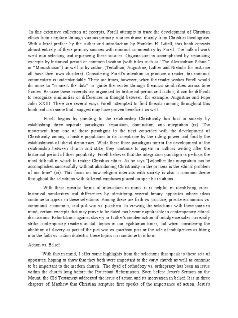 Book Review - Christian Social Teachings by George Forell | PDF ...