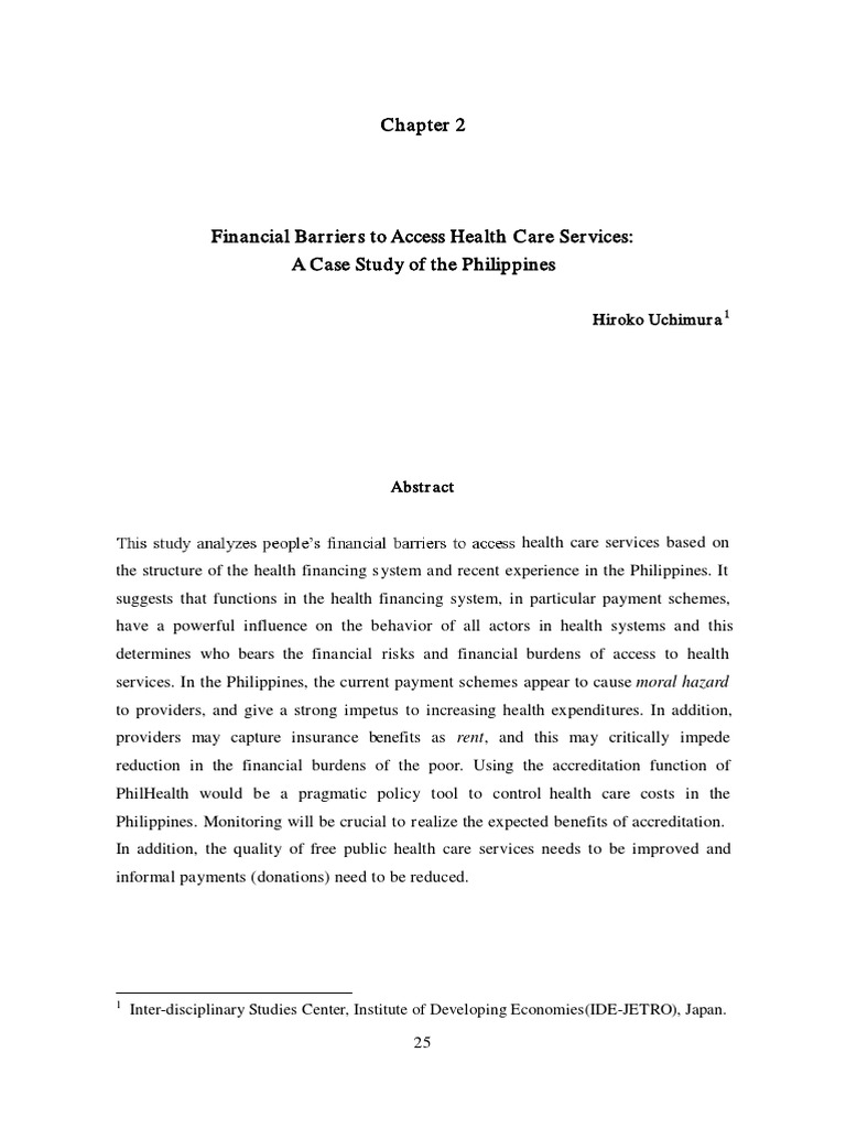 142 - 3 Financial Barriers To Access Health Care | PDF