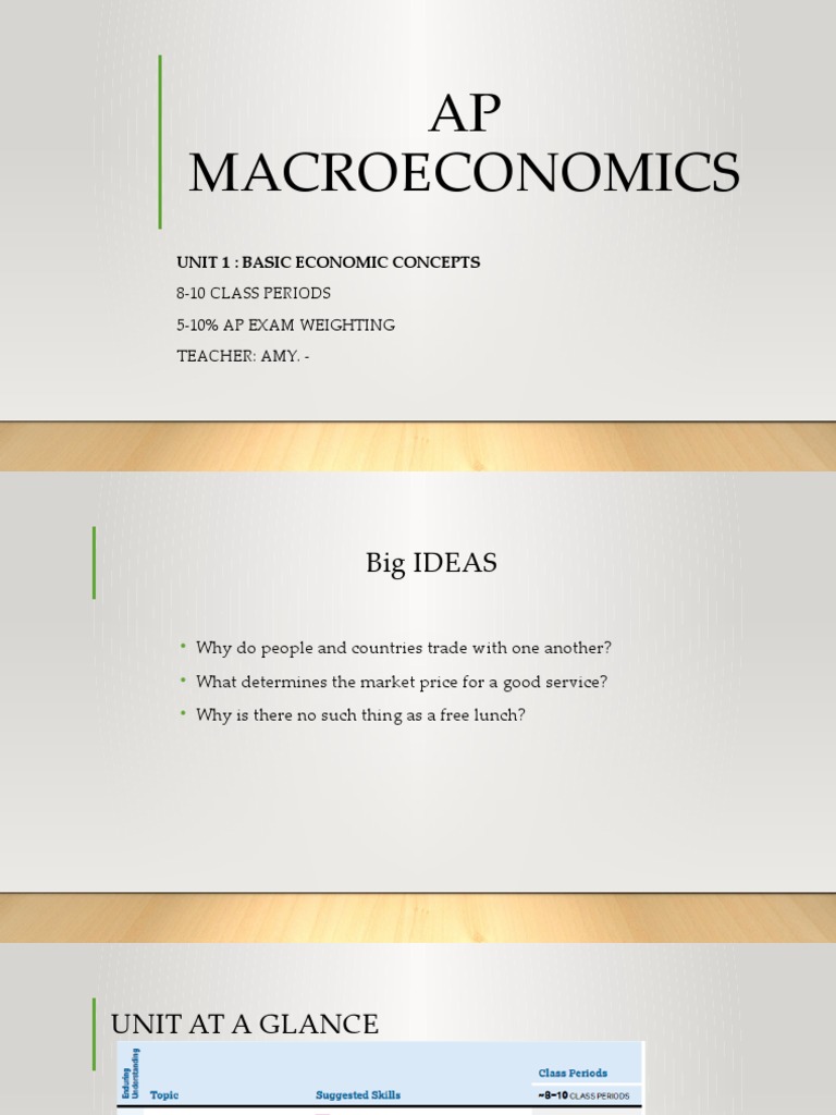 UNIT 1 Basic Economic Concepts Sep 3rd 2020 | PDF | Economic Theories ...