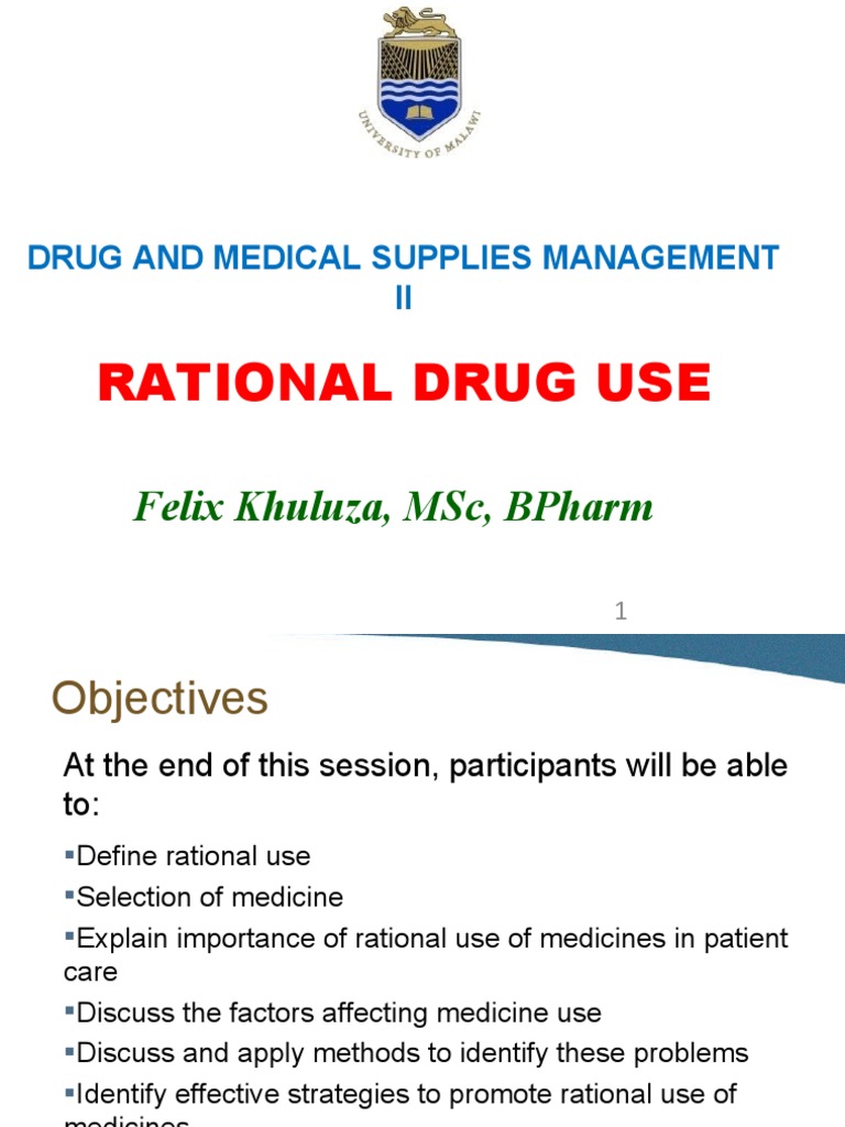 Rational Drug Use | PDF | Medical Prescription | Prescription Drugs