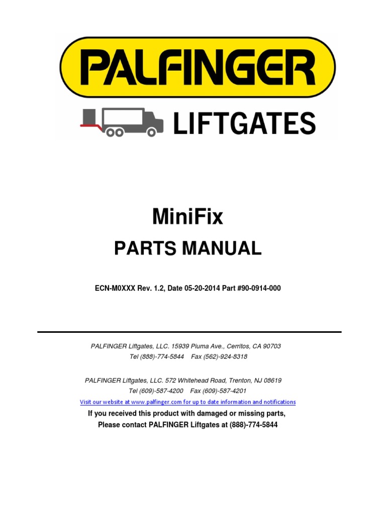 Minifix: Parts Manual | PDF | Valve | Hydraulics